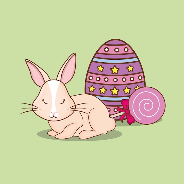 Adorable Bunny and Decorated Easter Egg | Jiffy Designs