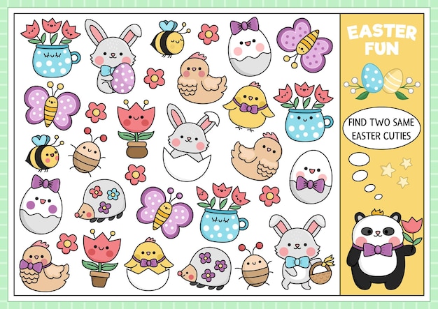 Adorable Easter Characters and Elements Illustration Collection | Jiffy ...