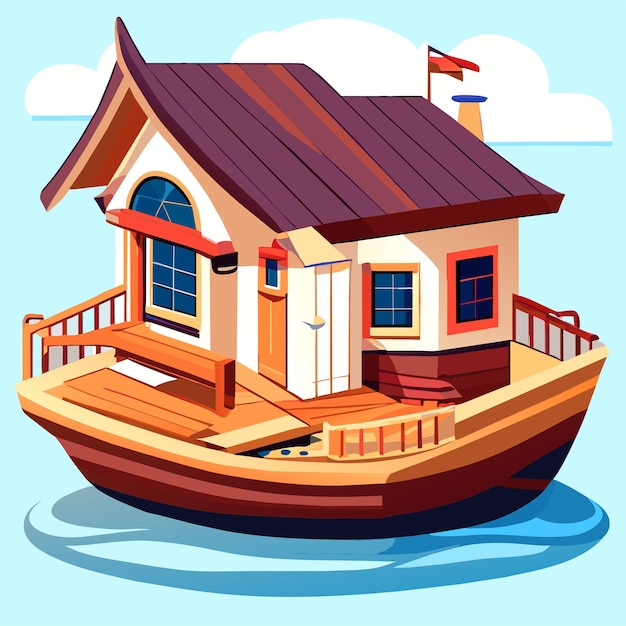 Charming Floating Cottage with Vibrant Hues and Nautical Flair | Jiffy ...