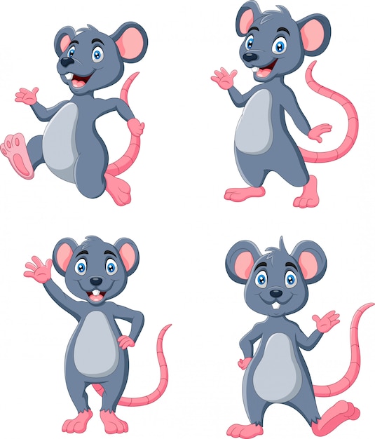 Playful Mouse Cartoon Characters in Cheerful Poses | Jiffy Designs