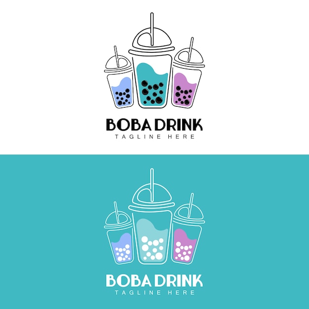 Vibrant Boba Drink Trio with Colorful Tapioca Pearls | Jiffy Designs