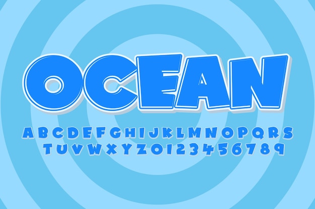 Vibrant Ocean-Themed Alphabet and Numeral Display | Jiffy Designs