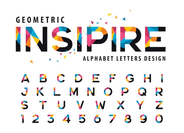 Vibrant Geometric Alphabet Letters for Inspiring Design | Jiffy Designs