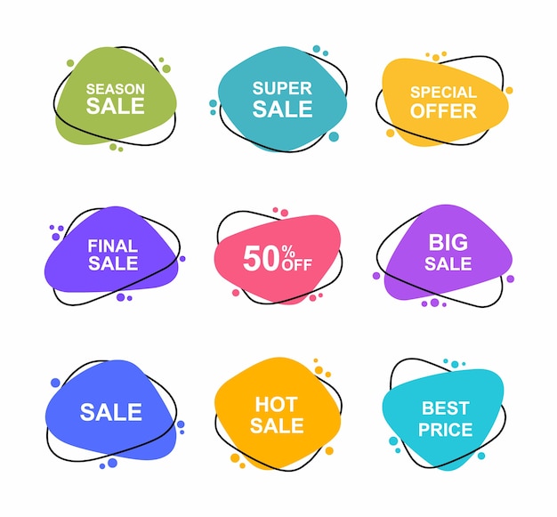 Vibrant Collection of Versatile Sale Badges and Banners | Jiffy Designs