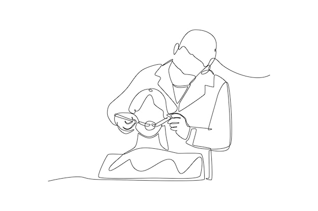 Minimalist Sketch of Man Intently Reading a Book | Jiffy Designs