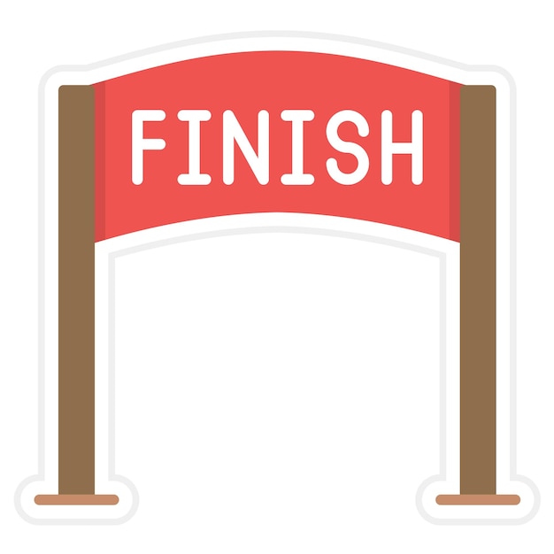 Vibrant Finish Line Archway with Bold Text | Jiffy Designs
