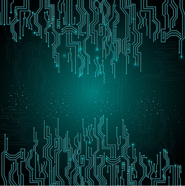 Futuristic Circuitry Design with Glowing Teal Accents | Jiffy Designs