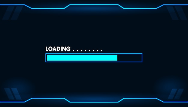 Futuristic Loading Screen with Glowing Blue Bars | Jiffy Designs