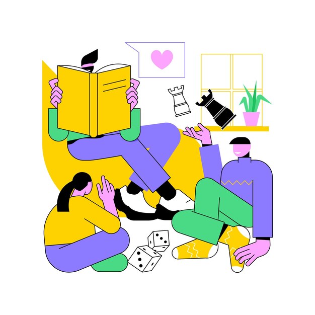 Vibrant Illustration of Friends Enjoying Reading Together | Jiffy Designs