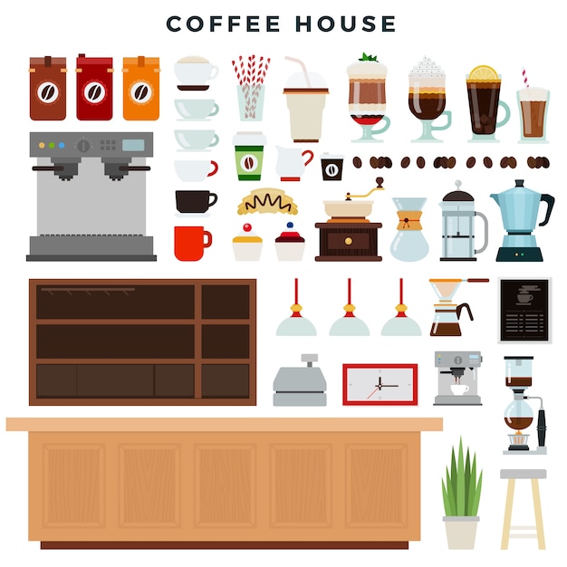 Comprehensive Collection of Coffee House Essentials and Accoutrements ...