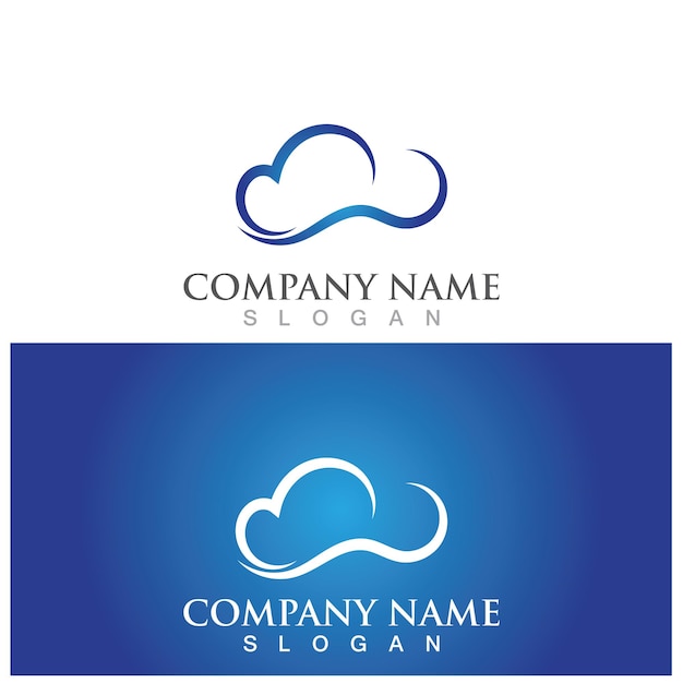 Elegant Blue Cloud Logo Design for Branding | Jiffy Designs