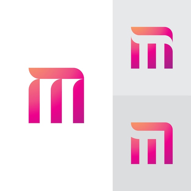Vibrant Geometric Letter M Shapes in Pastel Tones | Jiffy Designs