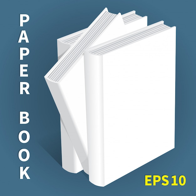 Blank White Paper Book with Folded Pages Illustration | Jiffy Designs