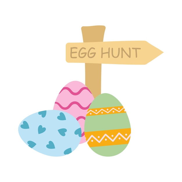Vibrant Easter Eggs and Directional Signpost for Egg Hunt | Jiffy Designs