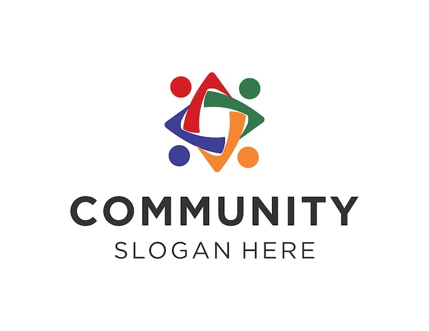 Vibrant Geometric Community Symbol with Interlocking Shapes | Jiffy Designs