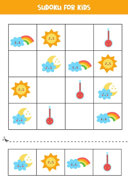 Vibrant Weather-Themed Sudoku for Kids | Jiffy Designs