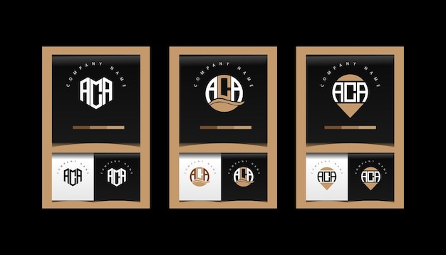 Elegant Monogram Logos with Geometric Patterns and Metallic Accents ...
