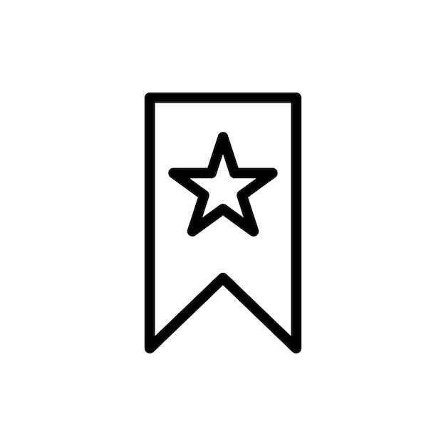Minimalist Black and White Star Banner Icon | Jiffy Designs