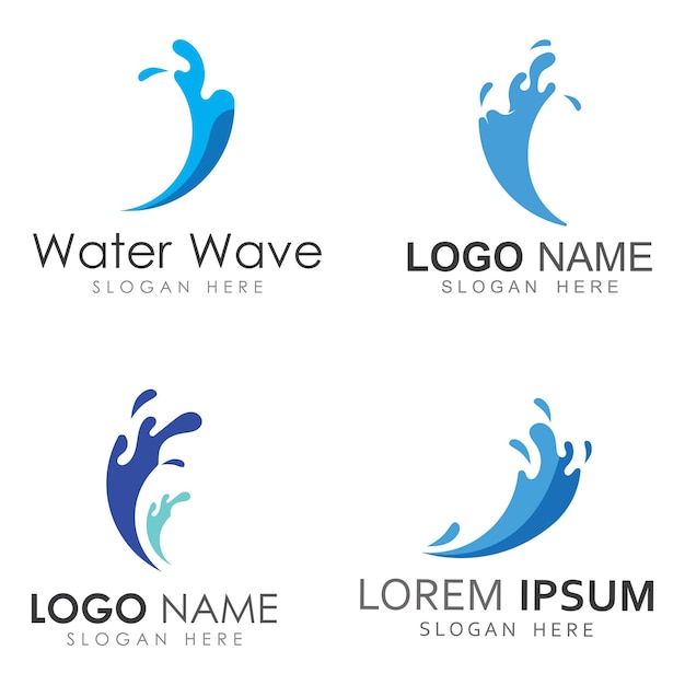 Vibrant Water Wave Logos and Symbols Collection | Jiffy Designs