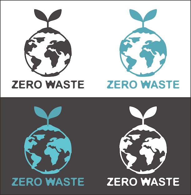 Diverse Collection of Zero Waste World Globe Illustrations | Jiffy Designs