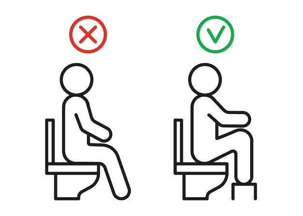 Restroom Signs Depicting Proper and Improper Toilet Usage | Jiffy Designs