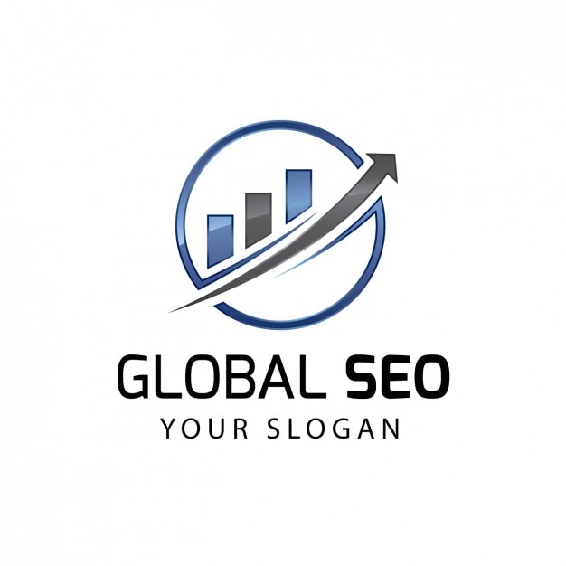 Global SEO Logo with Growth Chart and Slogan | Jiffy Designs