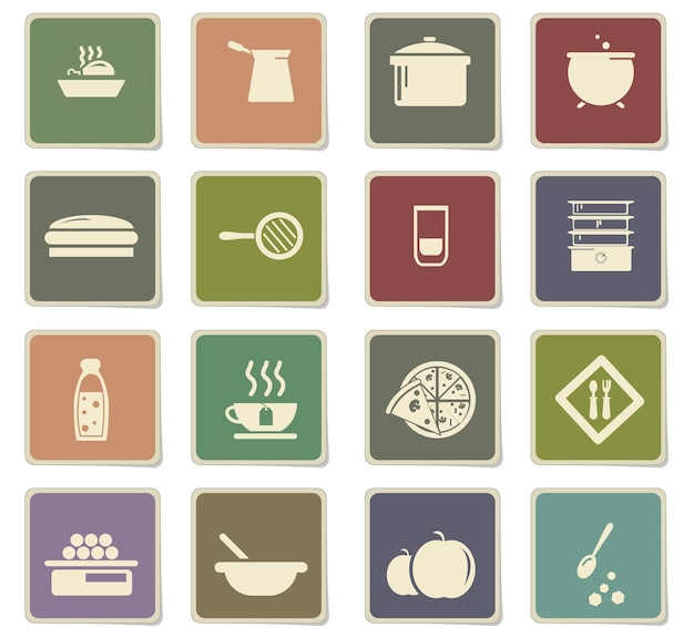 Diverse Collection of Culinary Icons and Symbols | Jiffy Designs