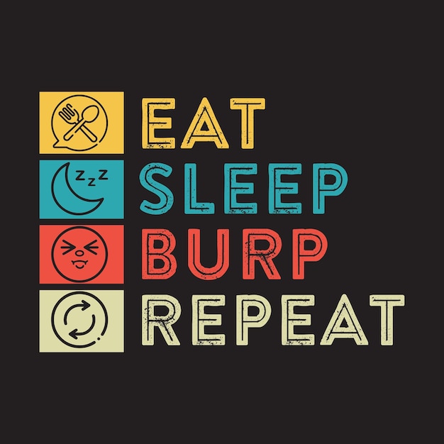 Whimsical Cycle of Eating, Sleeping, and Burping Repeat | Jiffy Designs
