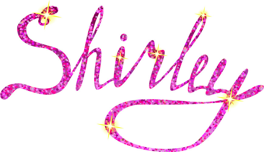 Vector Shirley Name Lettering Tinsels | Jiffy Designs