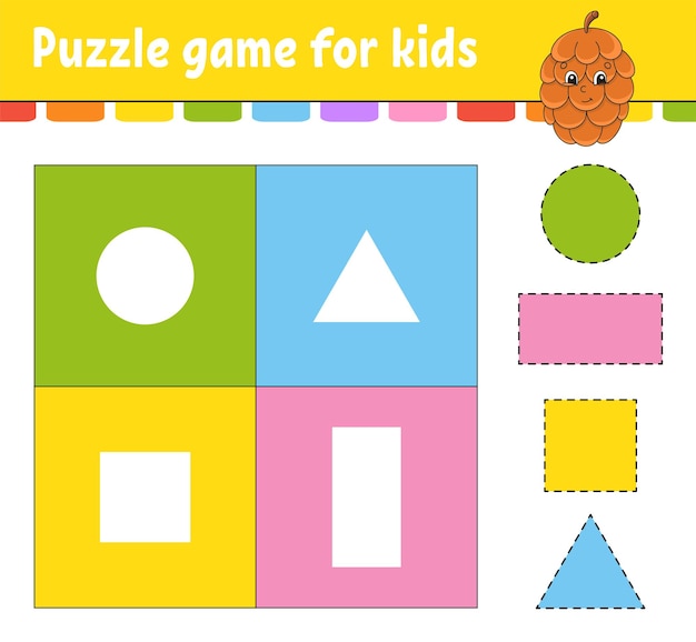 Vibrant Geometric Shapes Puzzle for Kids' Fun | Jiffy Designs