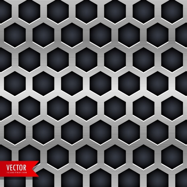Seamless Black and White Hexagonal Pattern with Vector Text | Jiffy Designs