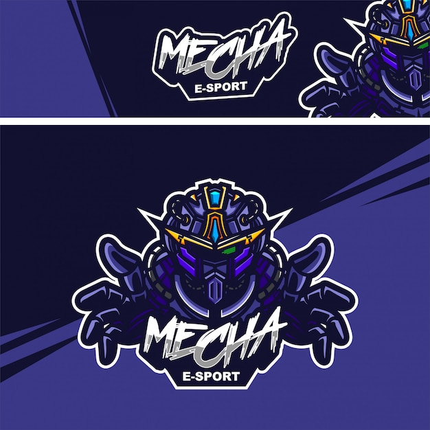Vibrant Mecha Esports Mascot Emblem with Striking Details | Jiffy Designs