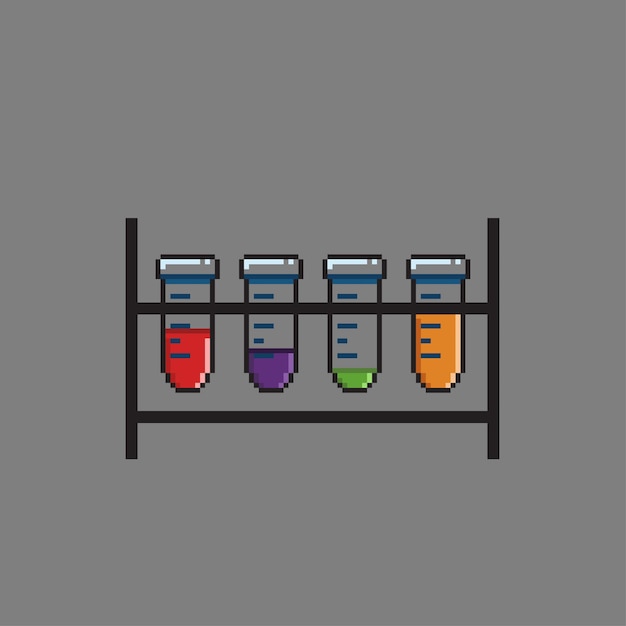 Vibrant Pixel Test Tubes on Rack | Jiffy Designs