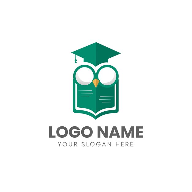 Graduation Cap and Open Book Educational Logo Design | Jiffy Designs