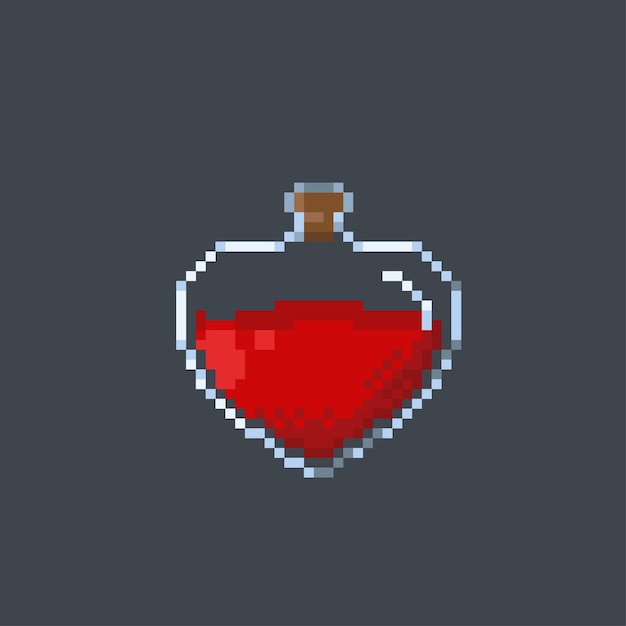 Enchanting Pixel Heart Potion Bottle | Jiffy Designs