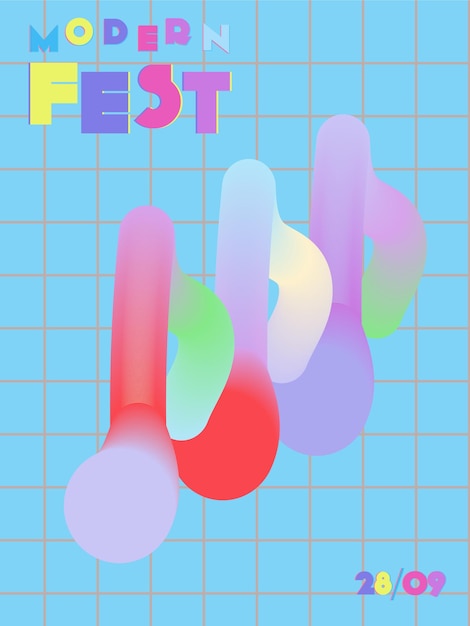Vibrant Modern Fest with Colorful Abstract Shapes | Jiffy Designs