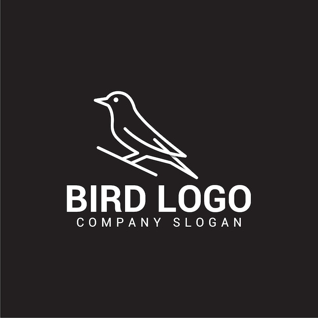 Elegant Avian Emblem: Minimalist Bird Logo Design | Jiffy Designs
