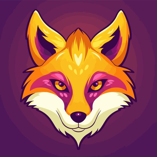Vibrant and Captivating Fox Face Illustration | Jiffy Designs