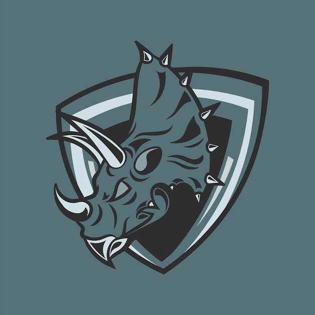 Fierce Rhinoceros Insignia with Striking Design | Jiffy Designs