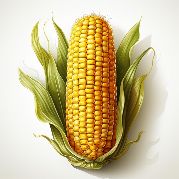 Vibrant Corn on the Cob with Lush Green Leaves | Jiffy Designs