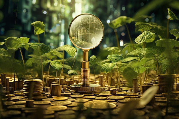 Magnifying Glass Reveals Wealth in Verdant Landscape | Jiffy Designs