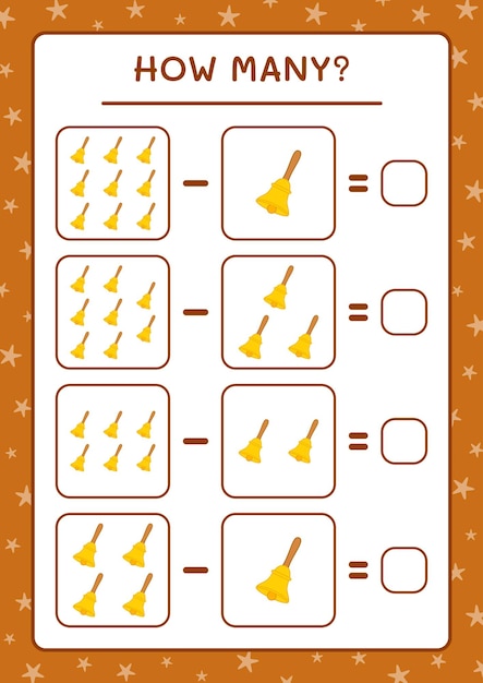 Counting Lightning Bolts and Brooms in a Fun Math Puzzle | Jiffy Designs