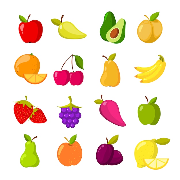 Vibrant Fruit Collection: A Cornucopia of Delightful Icons | Jiffy Designs