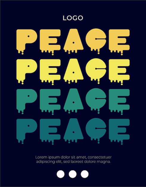 Vibrant Peace Lettering with Dripping Effect on Dark Background | Jiffy ...