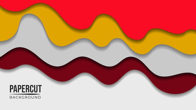 Vibrant Papercut Landscape with Undulating Waves of Color | Jiffy Designs