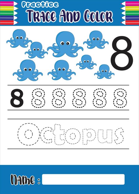 Playful Octopus Tracing and Coloring Activity | Jiffy Designs