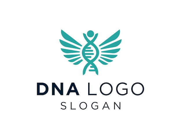 Winged DNA Symbol: Elegant Genetic Identity Icon | Jiffy Designs