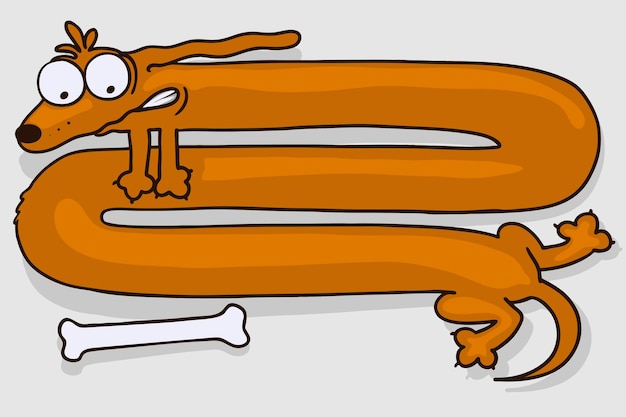 Goofy Orange Lizard with Comically Large Tongue and Bone | Jiffy Designs