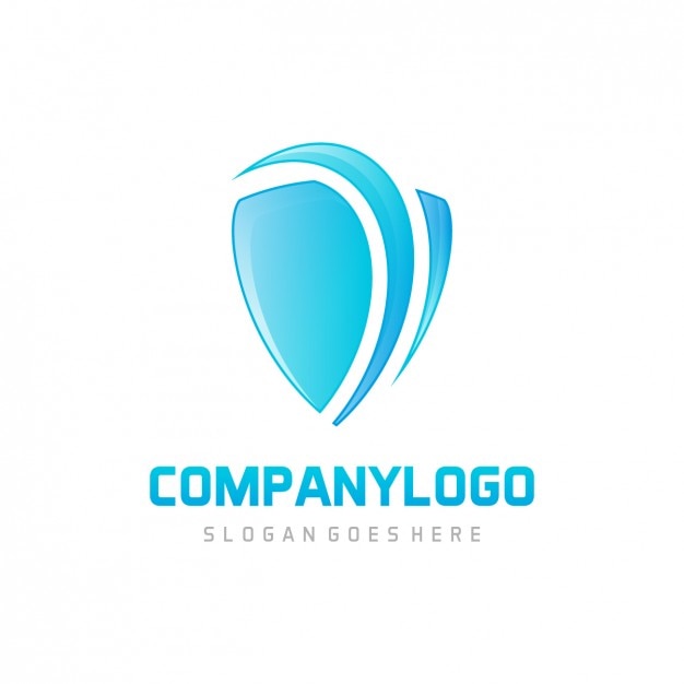 Vibrant Blue Shield Logo with Slogan and Company Name | Jiffy Designs