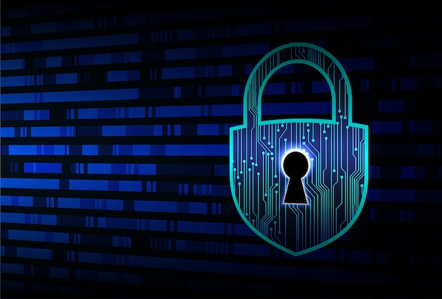 Glowing Digital Lock Icon on Binary Code Background | Jiffy Designs